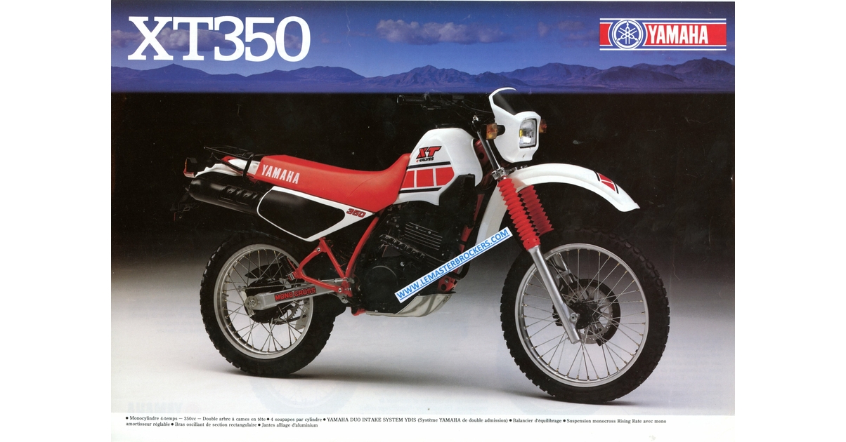 PROSPECTUS MOTO YAMAHA XT 350 XT350 - BROCHURES MOTO - LEMASTERBROCKERS