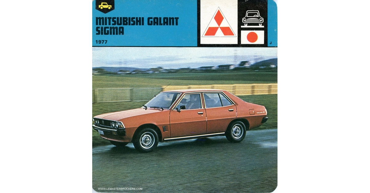 FICHE AUTO MITSUBISHI GALANT SIGMA 1977 - FICHES AUTO - LEMASTERBROCKERS