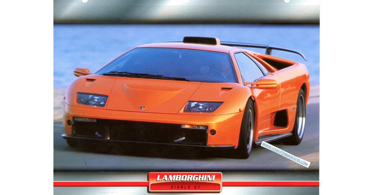 FICHE LAMBORGHINI DIABLO GT VOITURE DE SPORT 1999 - FICHES AUTO