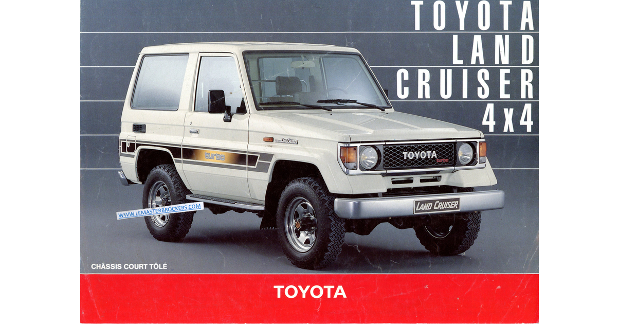 TOYOTA LAND CRUISER 4X4 1986 - BROCHURES AUTO YOUNGTIMER