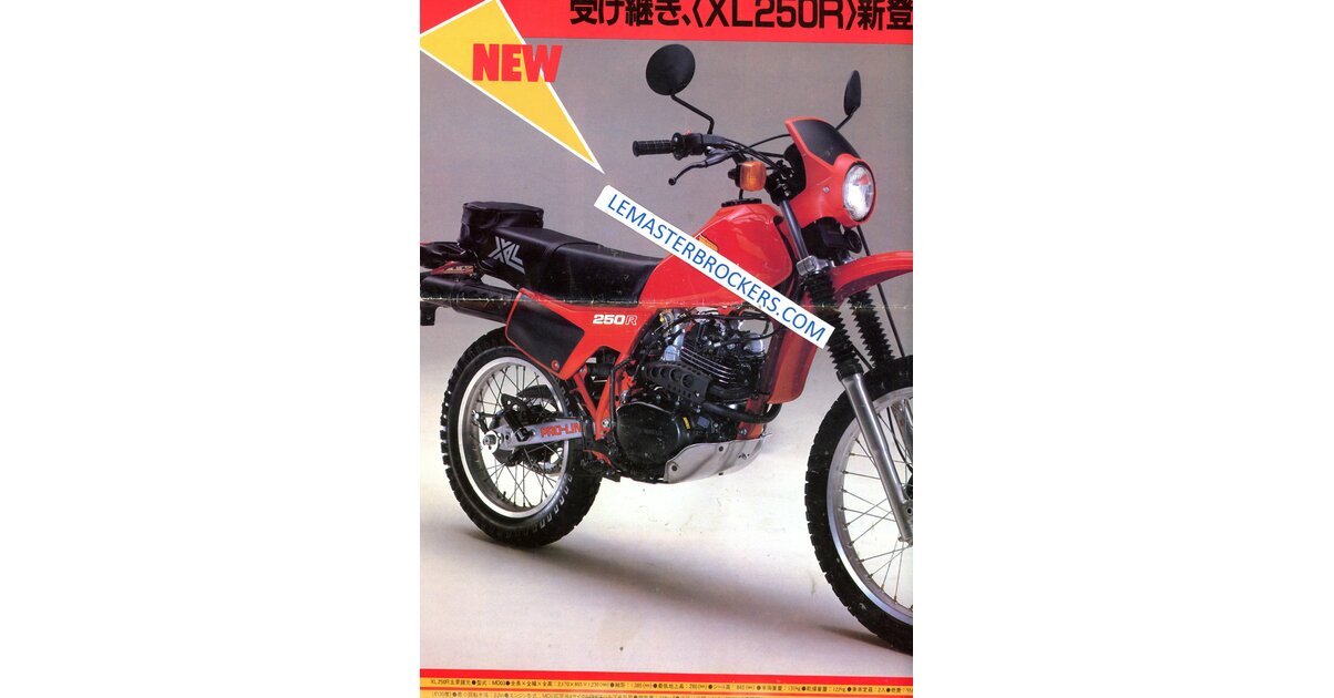 HONDA XL 250 R XL250R - BROCHURES MOTO