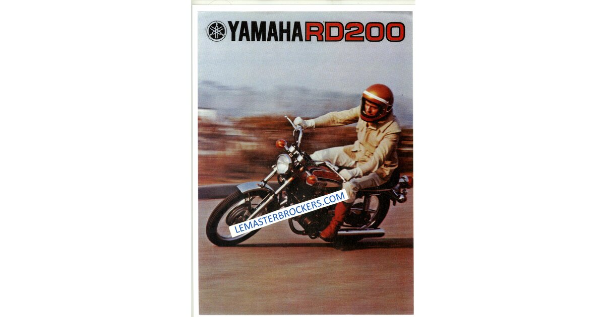 MOTO YAMAHA RD 200 RD200 - BROCHURES MOTO