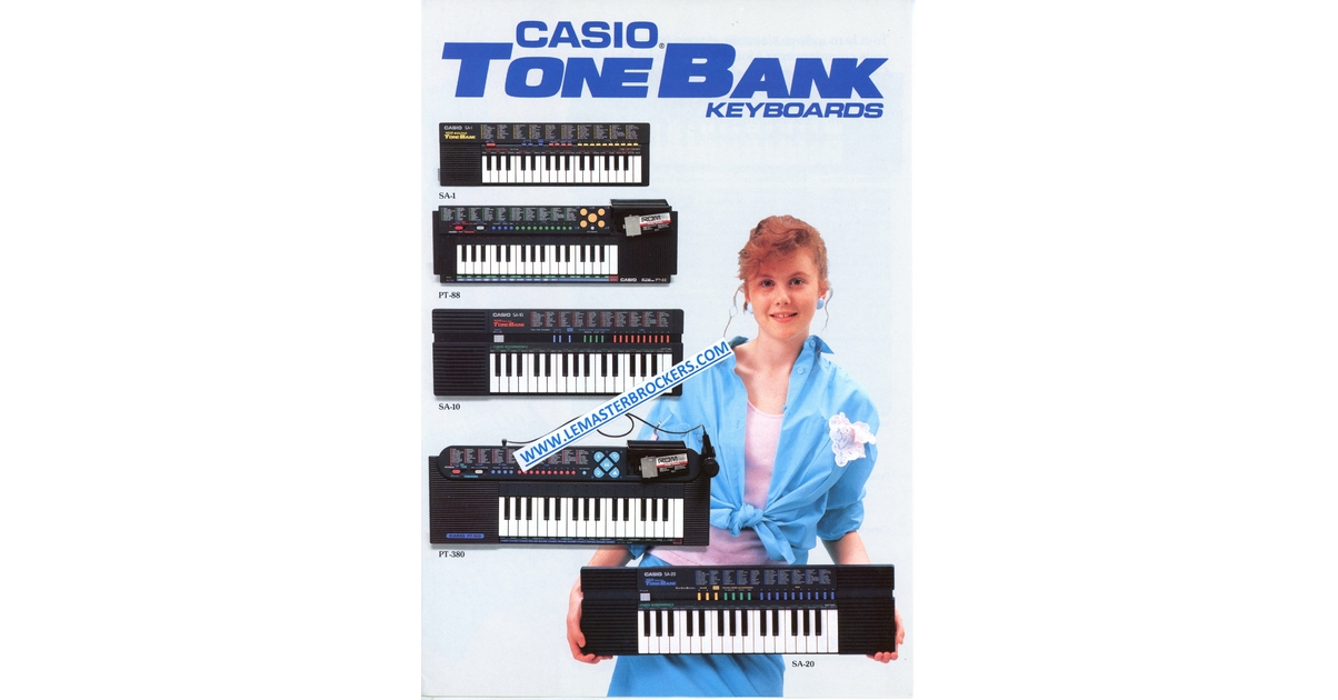 BROCHURE CASIO TONE BANK KEYBOARDS - PUB DIVERS