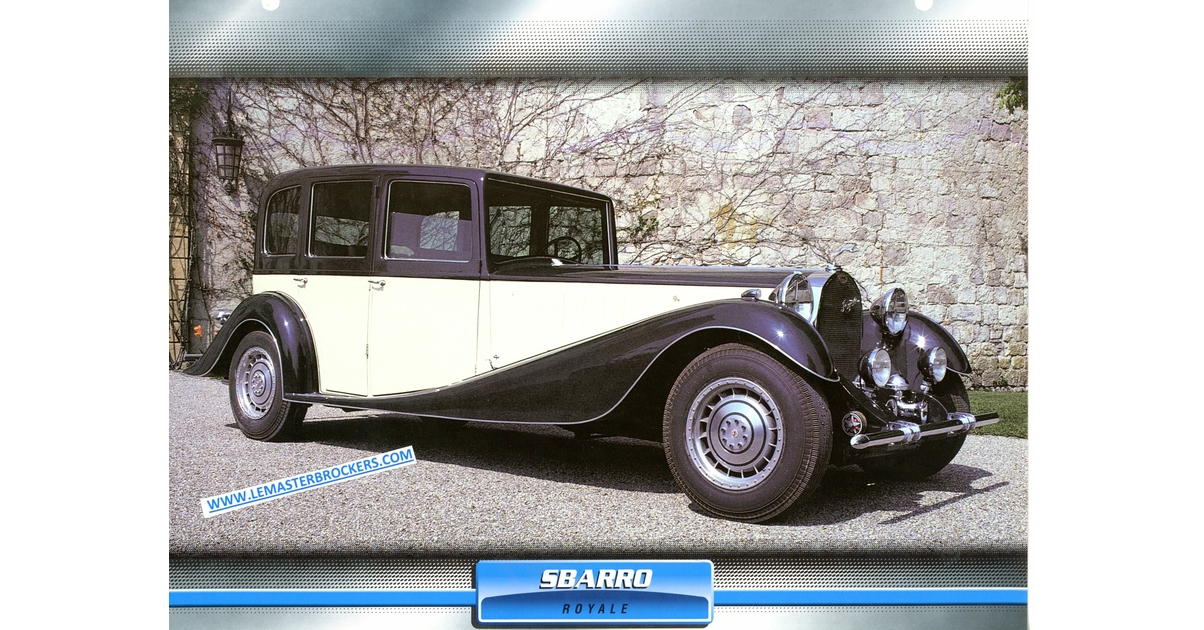 SBARRO ROYALE 1979 FICHE LITTÉRATURE AUTOMOBILE - FICHES AUTO