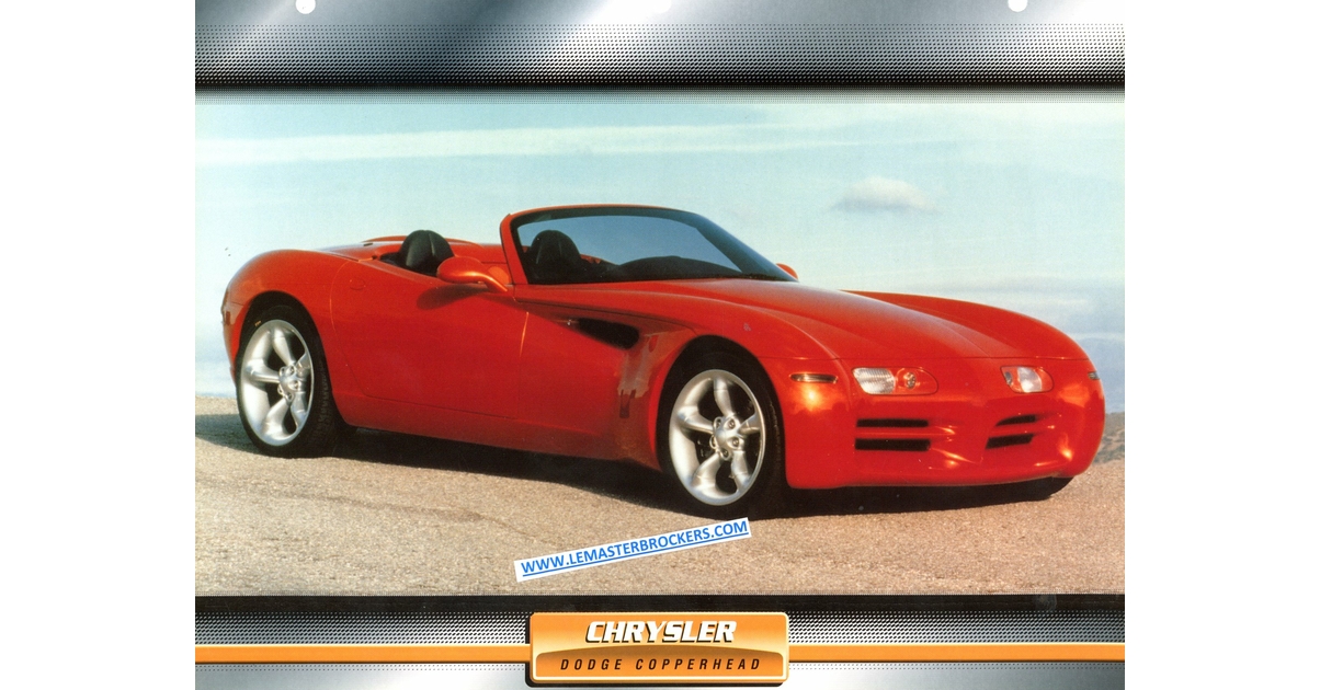 CHRYSLER DODGE COPPERHEAD 1997 FICHE LITTÉRATURE AUTOMOBILE PROTOTYPE ...