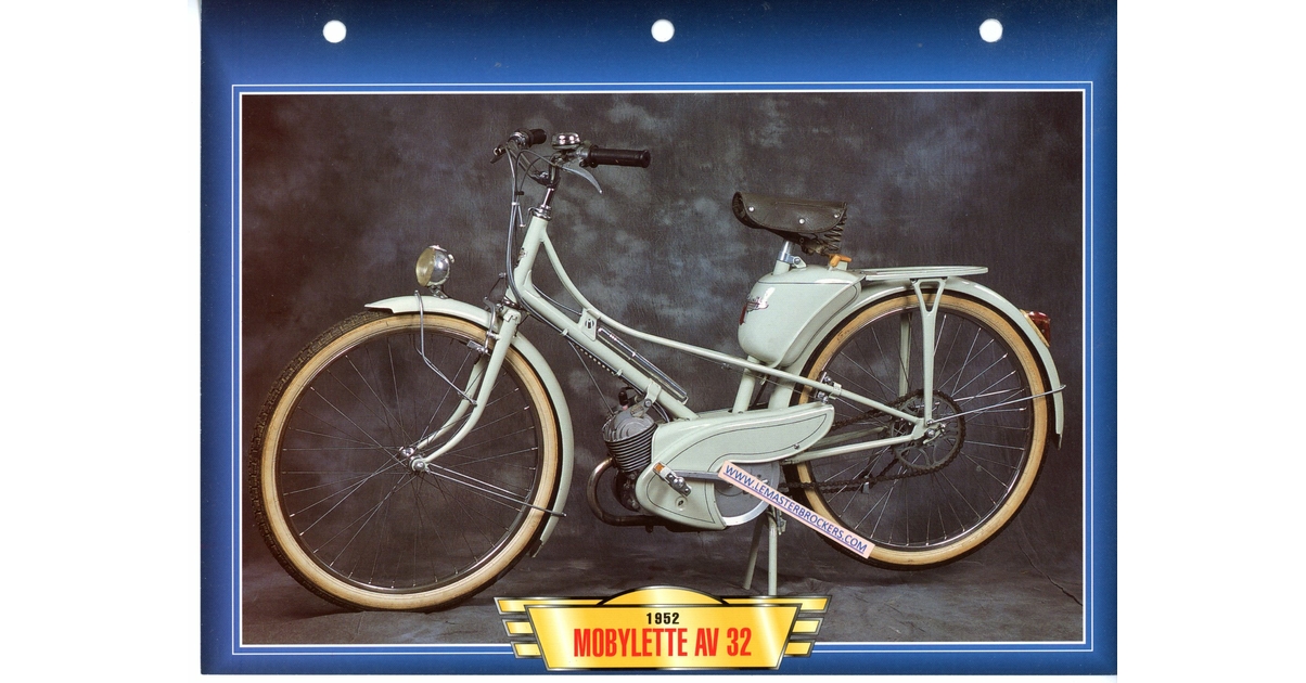 DOCUMENT MOBYLETTE AV 32 AV32 1952 - FICHES MOTO