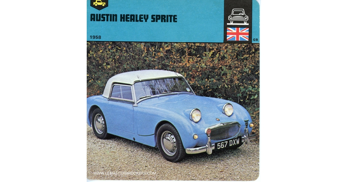 FICHE AUTO AUSTIN HEALEY SPRITE 1958 - FICHES AUTO - LEMASTERBROCKERS