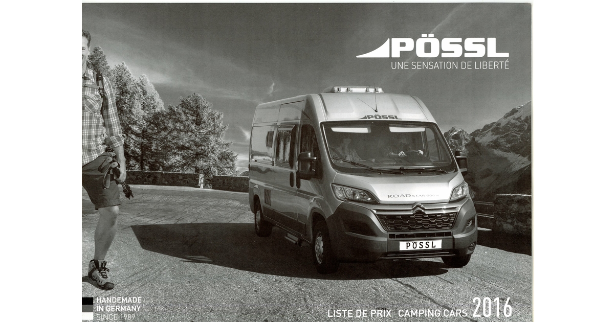 BROCHURE DES PRIX POSSL D LINE 2016 - PUB CAMPING-CAR