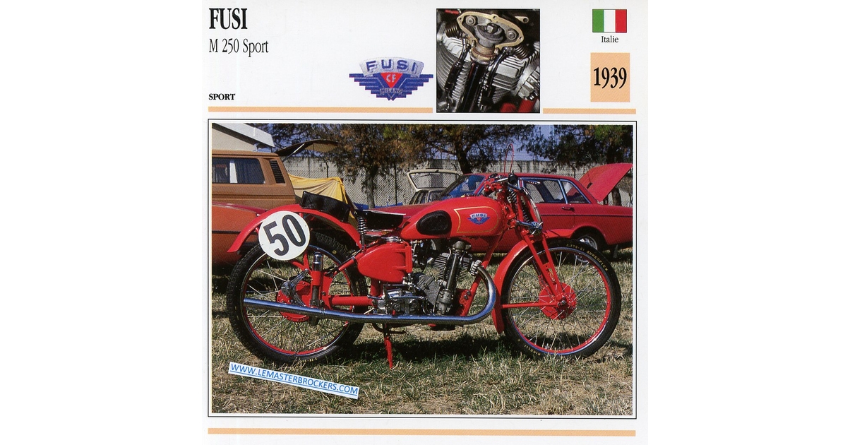 CARTE FICHE MOTO FUSI M250 SPORT 1939