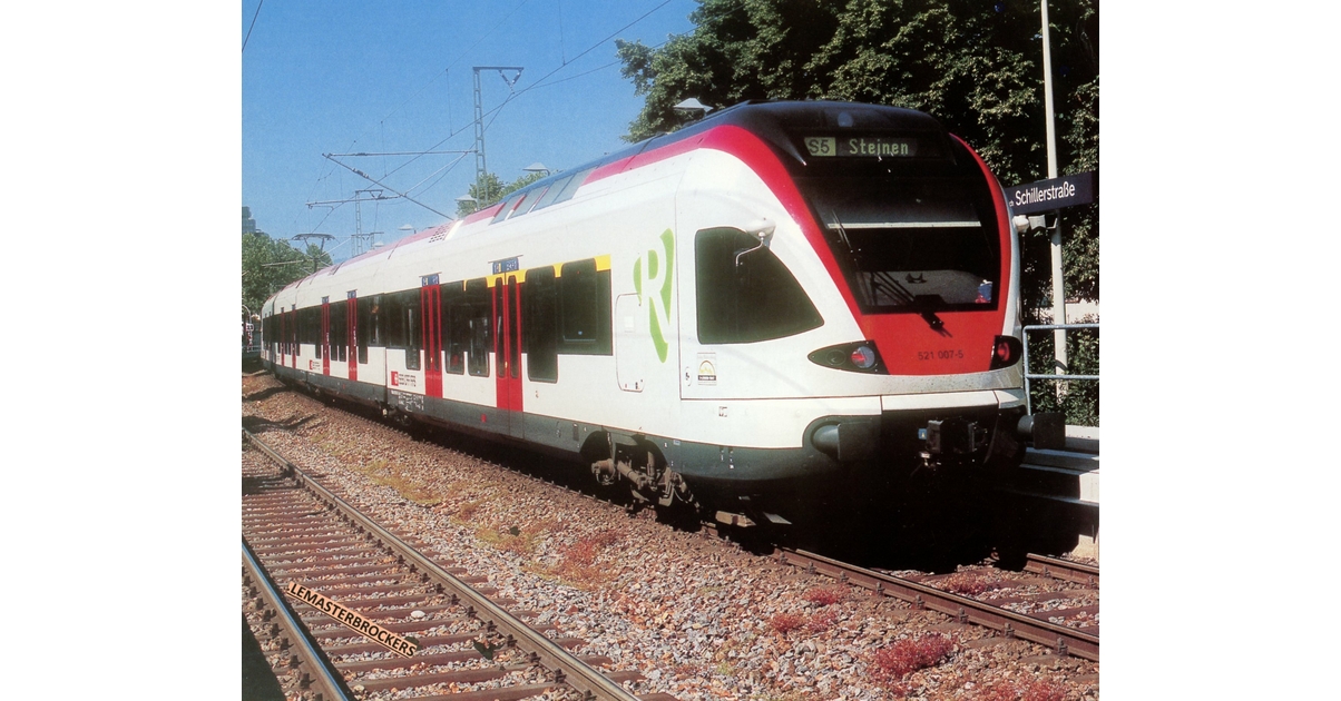 AUTOMOTRICE ÉLECTRIQUE RAME FLIRT SUISSE 2005 - FICHE TRAIN CHEMIN DE ...
