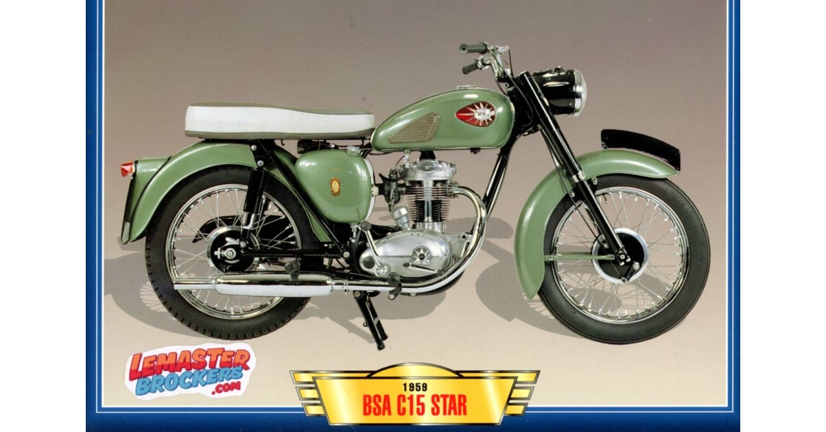 FICHE MOTO BSA C15 STAR 1959