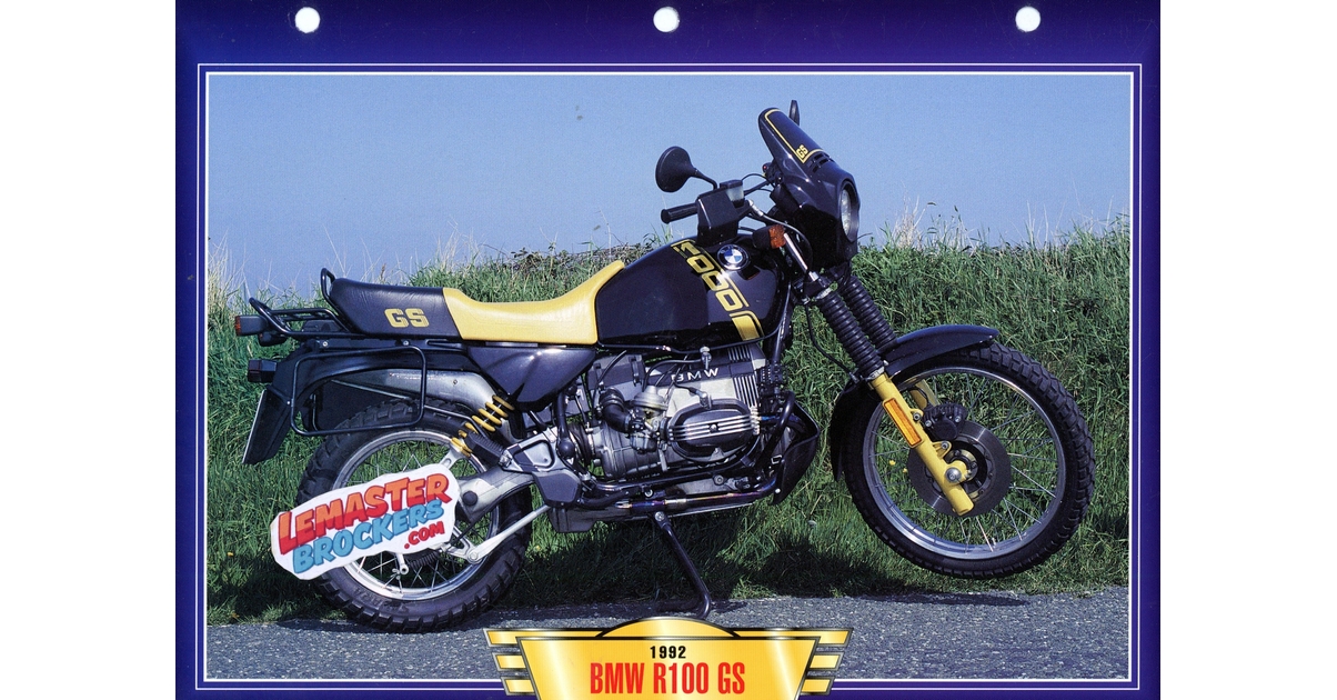FICHE MOTO BMW R100GS 1992 - FICHES MOTO - LEMASTERBROCKERS