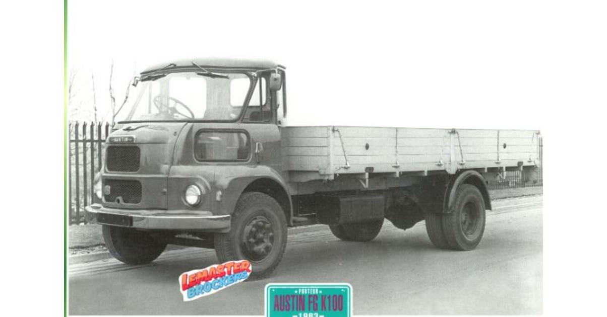 FICHE COLLECTION AUSTIN FG K100 1963 - FICHES CAMION