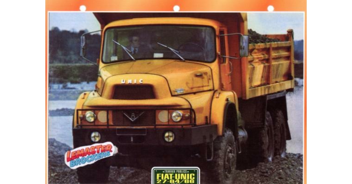 FICHE COLLECTION FIAT-UNIC 27-64 66 1974 - FICHES CAMION
