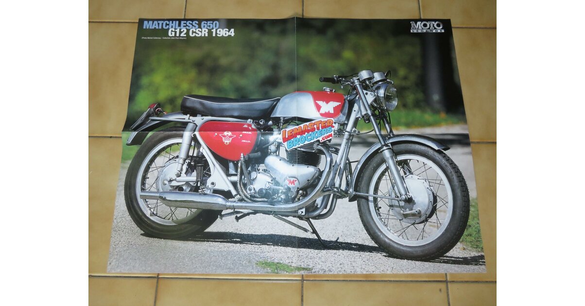 POSTER MOTO MATCHLESS 650 G12 CSR 1964