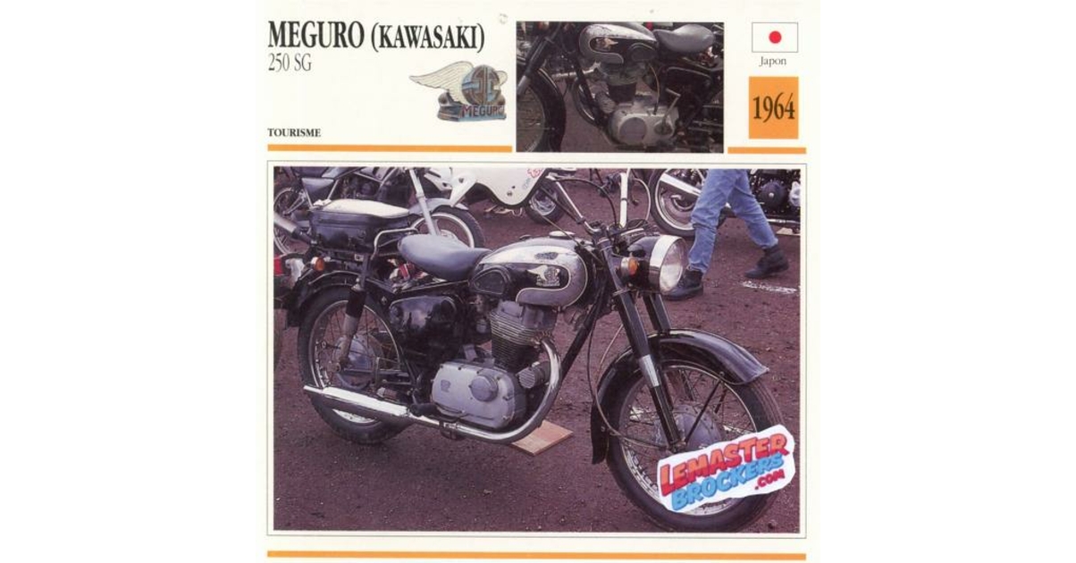 FICHE MOTO MEGURO 250 SG 1964 KAWASAKI - DOCUMENTS & FICHES/FICHES MOTO ...