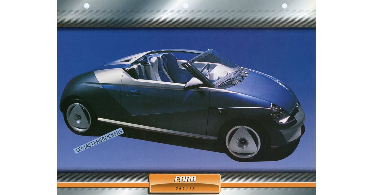 FICHE FORD SAETTA LITTÉRATURE AUTOMOBILE PROTOTYPE TYPE FORD KA ...