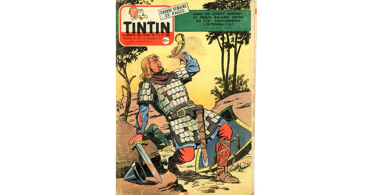 JOURNAL DE TINTIN 373 1955 - BD/LE MONDE DE TINTIN