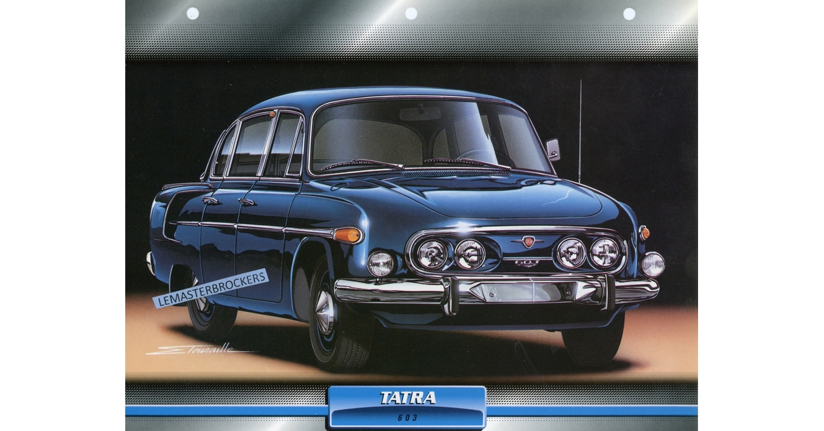 TATRA 603 FICHE AUTO ATLAS LITTÉRATURE AUTOMOBILE CARACTÉRISTIQUES ...