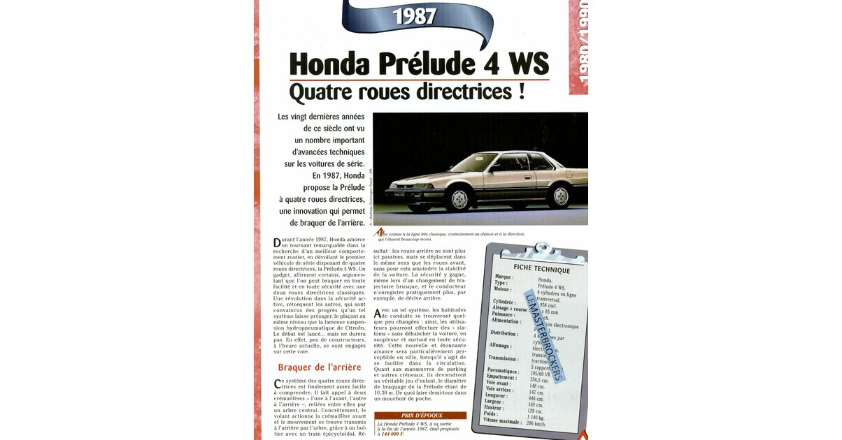 1987 Honda Prelude Dealer Brochure