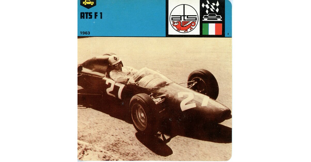 FICHE ATS F1 1963 - FICHES AUTO - LEMASTERBROCKERS