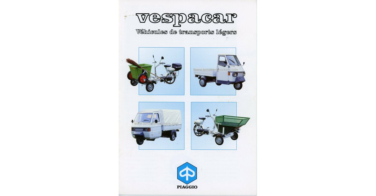 PIAGGIO VESPACAR TM 50 703 TM125 TM220 TRI CIAO MOBIL BENNE - BROCHURE ...