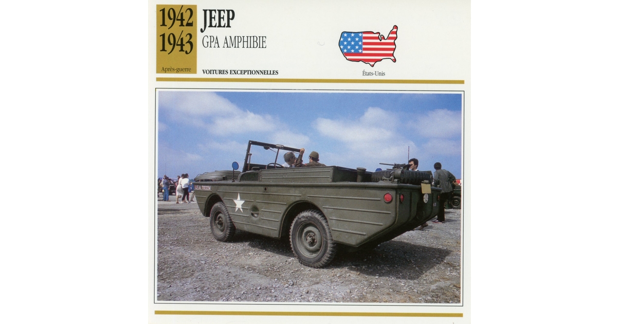 JEEP GPA AMPHIBIE 1942 1943 - FICHE AUTO COLLECTION - AUTO / MOTO ...