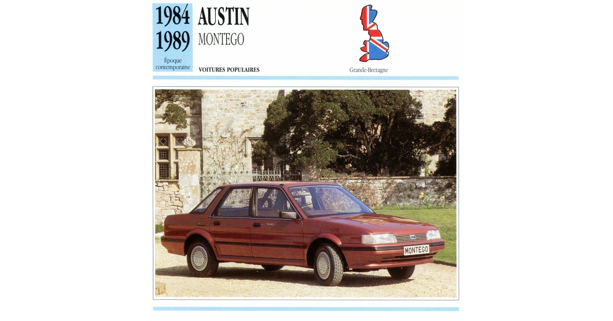AUSTIN MONTEGO - FICHE AUTO COLLECTION CARS CARD ATLAS - FICHES AUTO ...