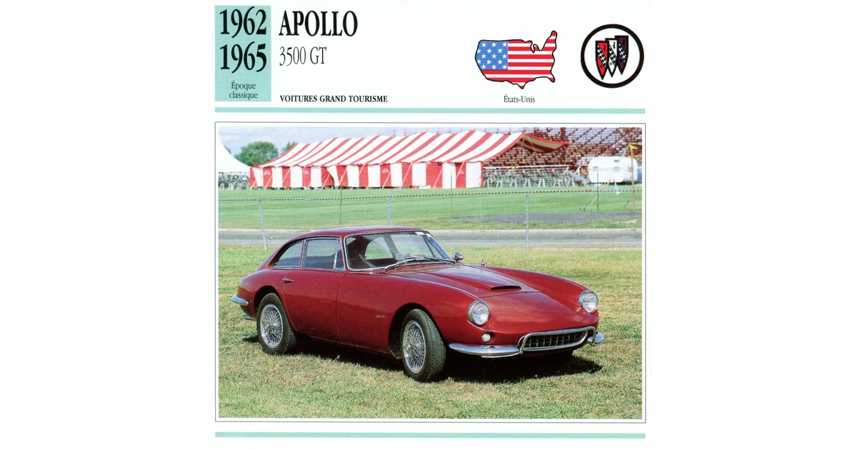 APOLLO 3500 GT 1962 1965 FICHE AUTO CARACTÉRISTIQUES - FICHES AUTO ...