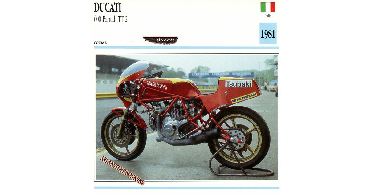 DUCATI 600 PANTAH TT2 1981 - FICHE MOTO CARACTÉRISTIQUES - AUTO / MOTO ...