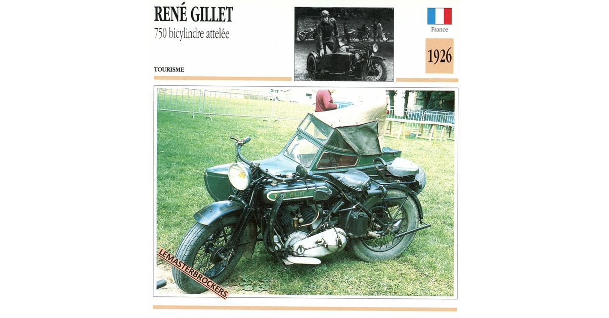 RENÉ GILLET 750 BICYLINDRE ATTELÉE 1926 - FICHE MOTO ATLAS - FICHES ...