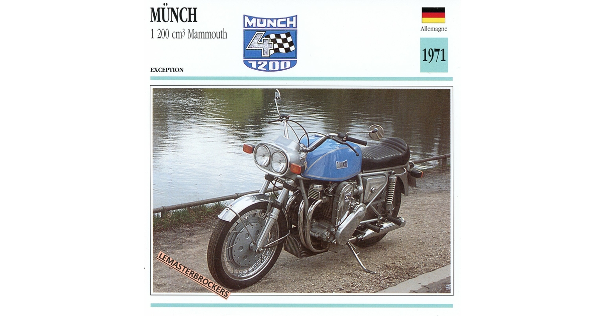 MÜNCH 1200 MAMMOUTH 1971 - FICHE MOTO MUNCH - FICHES MOTO/FICHES MOTO ...
