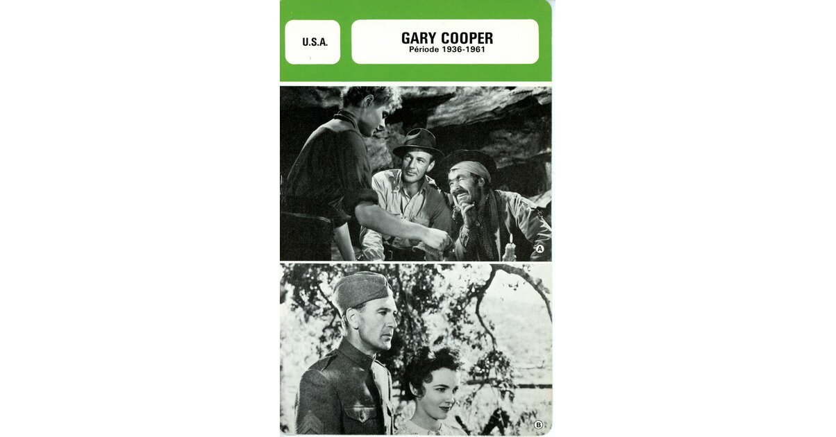 GARY COOPER 1936 1961 - FICHE CINÉMA - MUSIQUE & VIDÉO/FICHE CINÉMA ...