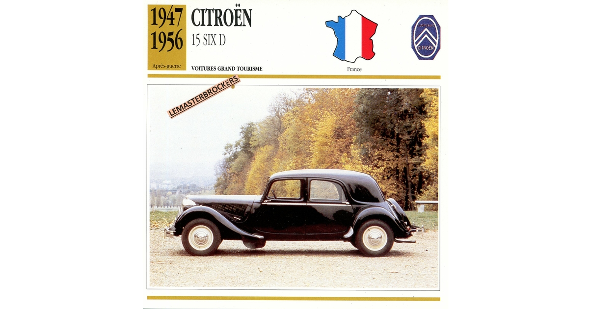 Citroen Traction 15 Six Fiche Technique
