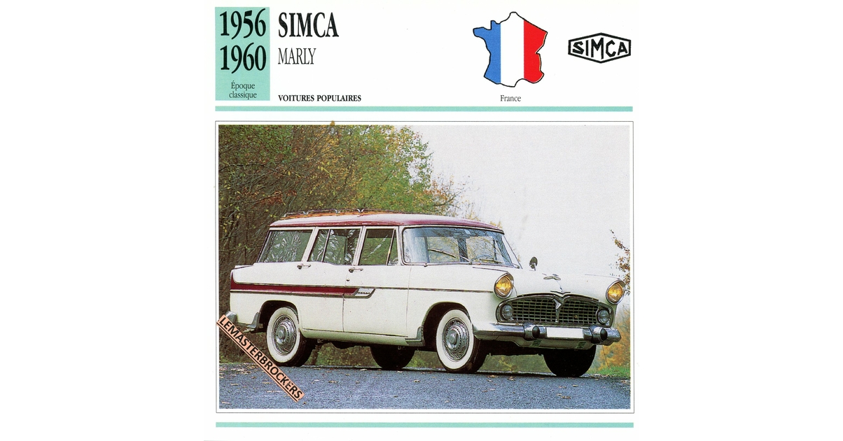 SIMCA MARLY 1956 1960 - FICHE AUTO - CARS CARD ATLAS ÉDITION - FICHES ...