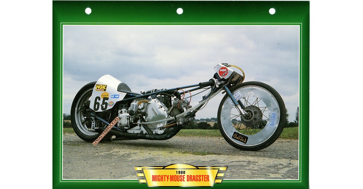 MIGHTY MOUSE DRAGSTER 1980 - FICHE MOTO ATLAS ÉDITION - FICHES MOTO ...