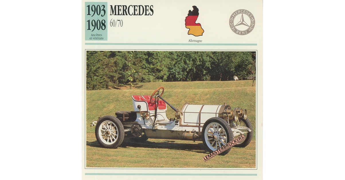 FICHE MERCEDES 60 / 70 1903 1908 - AUTO / MOTO (BROCHURES & FICHES ...