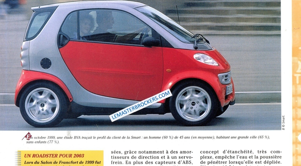 SMART FORTWO PURE 1998 FICHE TECHNIQUE - FICHES AUTO - LEMASTERBROCKERS