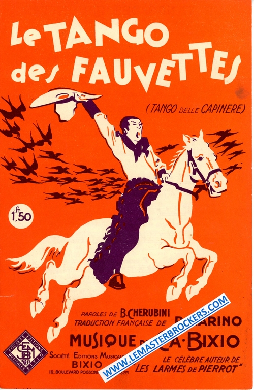 LE TANGO DES FAUVETTES - TANGO DELLE CAPINERE - PARTITION 1928 ...