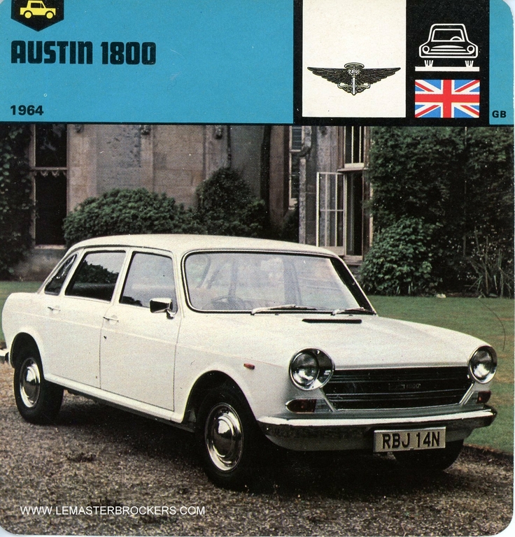 FICHE AUTO AUSTIN 1800 - 1964 - FICHES AUTO - LEMASTERBROCKERS