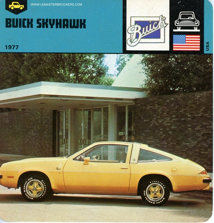 FICHE BUICK SKYHAWK 1977 - FICHES AUTO - LEMASTERBROCKERS