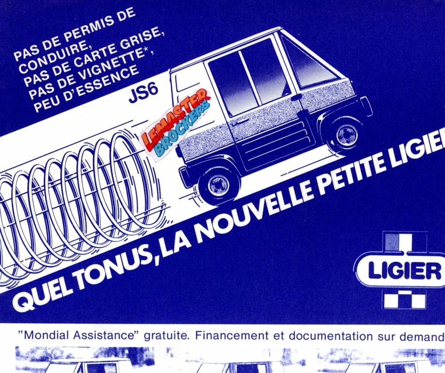 FEUILLET PUBLICITAIRE LIGIER JS6 LUXE STANDARD GRAND LUXE 50