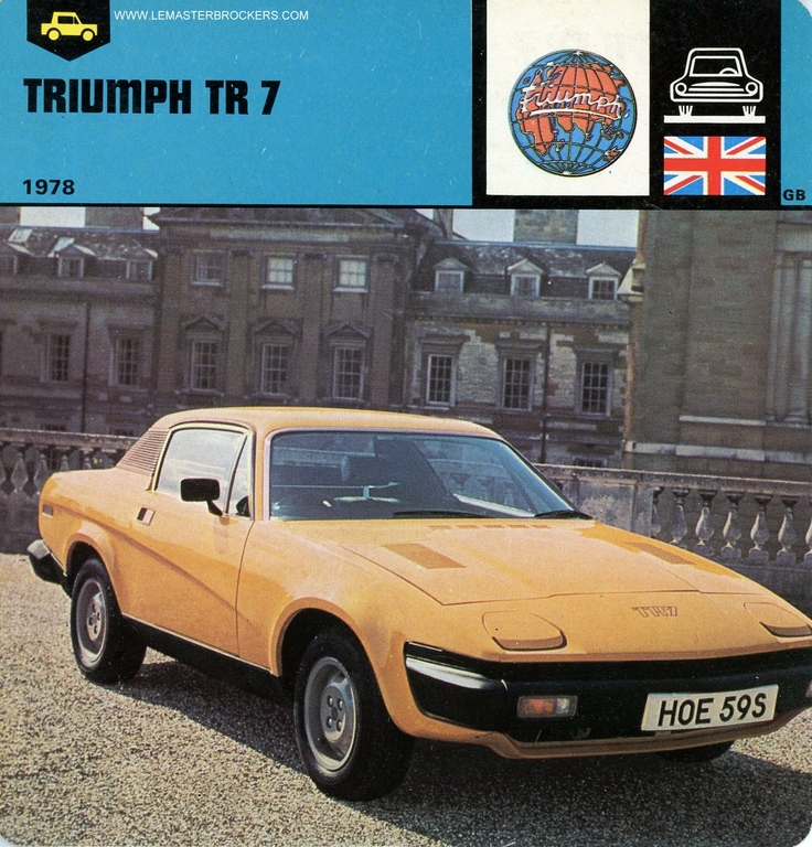 FICHE TRIUMPH TR7 1978 - FICHES AUTO - LEMASTERBROCKERS