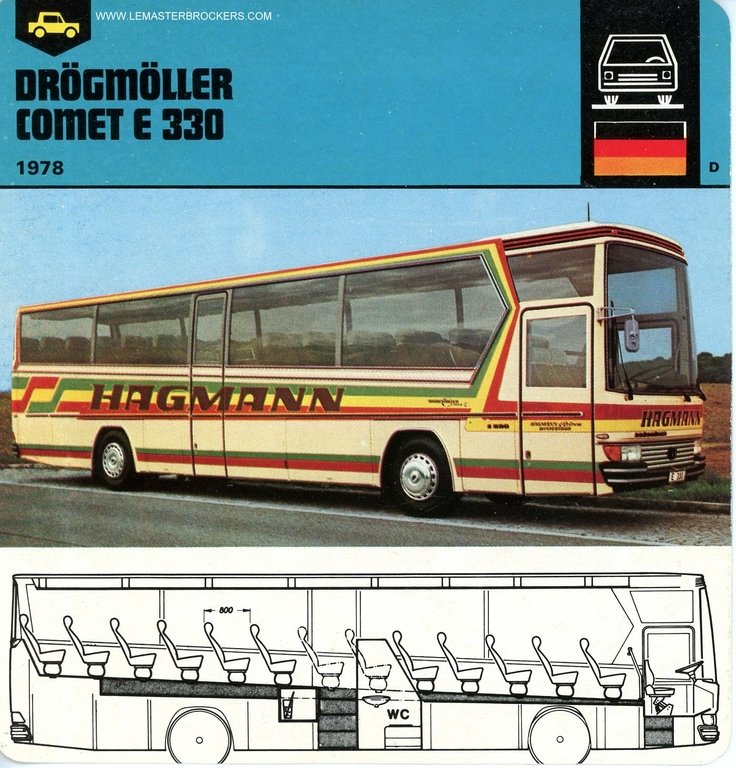 FICHE BUS DRÖGMÖLLER COMET E330 - FICHES AUTO - LEMASTERBROCKERS