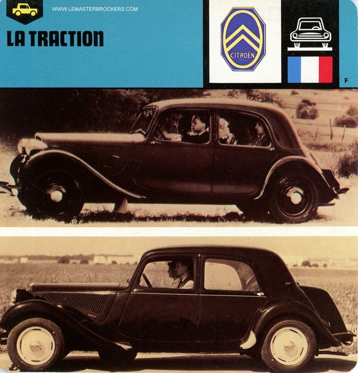 FICHE CITROËN TRACTION - FICHES AUTO - LEMASTERBROCKERS