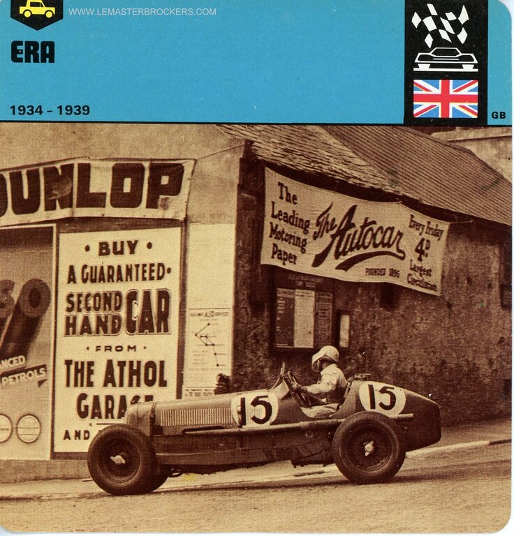 FICHE AUTO ERA 1934-1939 - FICHES AUTO - LEMASTERBROCKERS