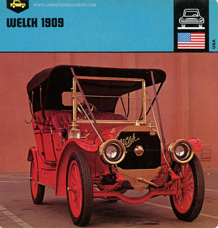 FICHE AUTO WELCH 1909 - FICHES AUTO - LEMASTERBROCKERS