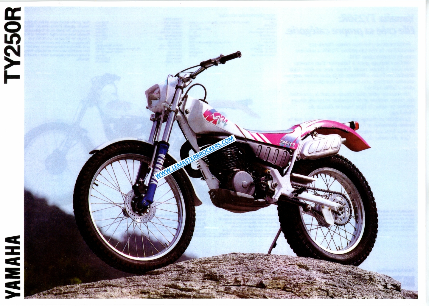 BROCHURE MOTO YAMAHA TY 250 R TY250R 1991 - BROCHURES MOTO ...