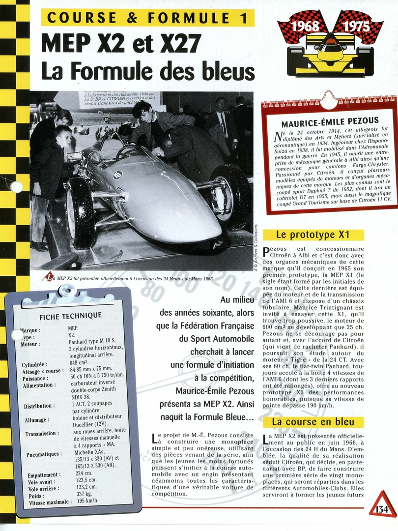MEP X2 X27 LA FORMULE DES BLEUS - FICHE TECHNIQUE MEP MOTEUR PANHARD ...