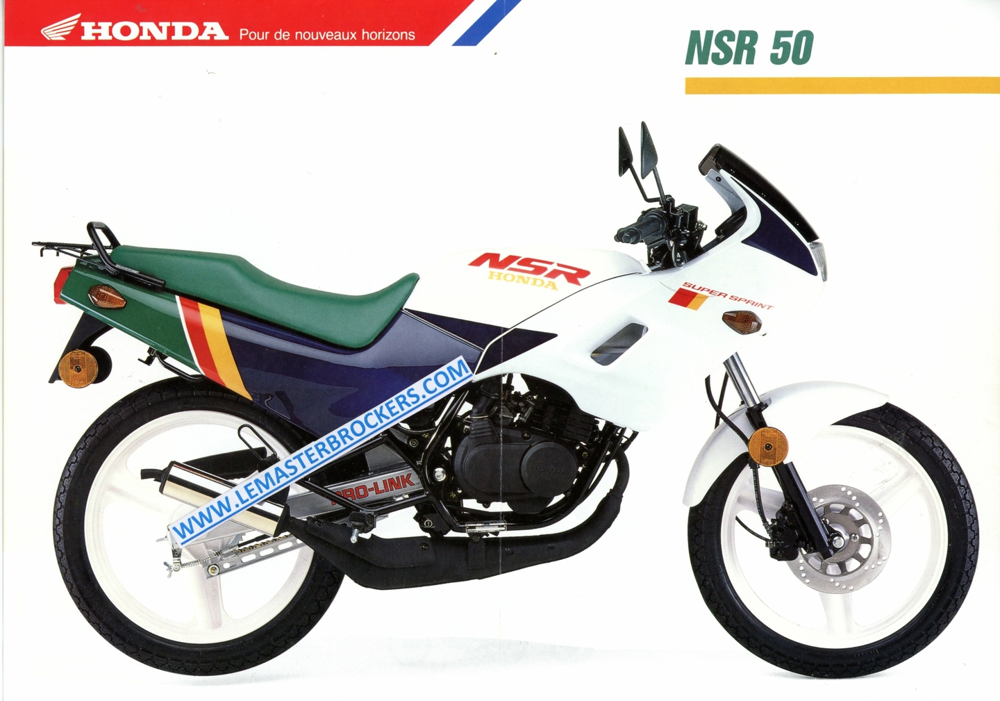 PROSPECTUS MOTO HONDA NSR 50 NSR50 - BROCHURES MOTO - LEMASTERBROCKERS